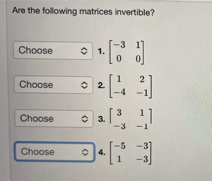 Solved A=[800−4] then A−1=[]Given the matrix [291149] (a) | Chegg.com