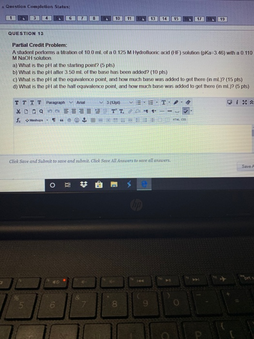 Solved Question Completion Status: QUESTION 13 Partial | Chegg.com