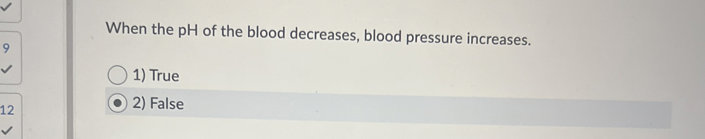 Solved When the pH of the blood decreases, blood pressure | Chegg.com
