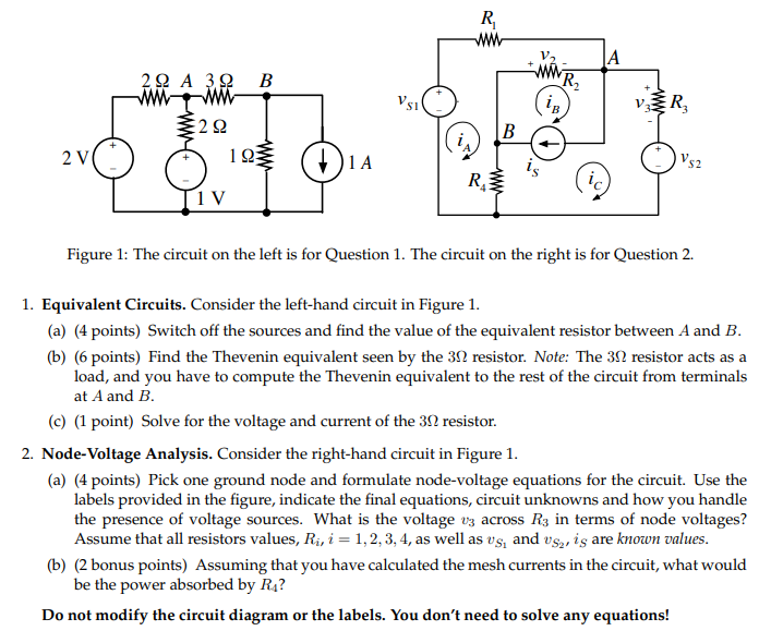 Solved by an EXPERT ONLY QUESTION 2 ﻿PLEASEFigure 1: The circuit on the | Chegg.com