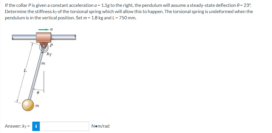 Solved If ﻿the collar P is ﻿given a constant acceleration | Chegg.com