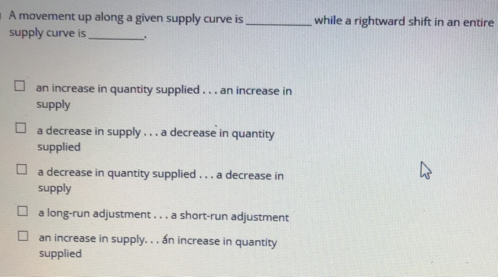 Solved while a rightward shift in an entire A movement up | Chegg.com