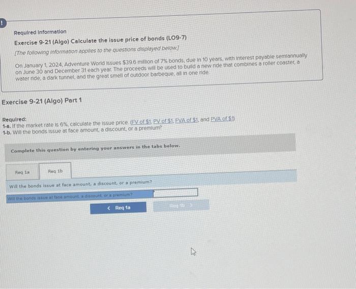 Solved Required Information Exercise 9-21 (Algo) Calculate | Chegg.com