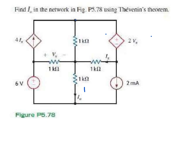 Solved Find \( ﻿I_{o} \) ﻿in the network in Fig. P5. 78 | Chegg.com