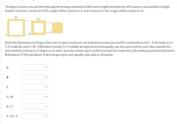 The figure shows cross sections through three long | Chegg.com