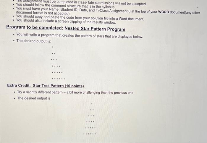 Solved - The assignment must be completed in class- late | Chegg.com