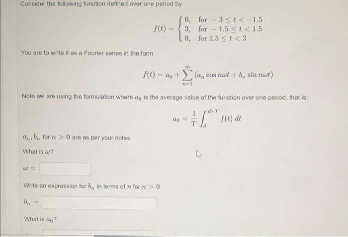 Solved Consider the following function defined over one | Chegg.com