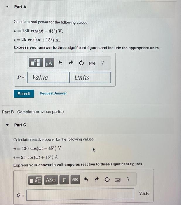 Solved The following sets of values for voltage v and | Chegg.com