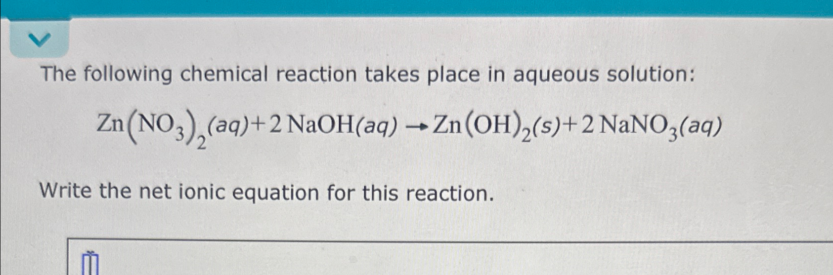 Solved The following chemical reaction takes place in | Chegg.com