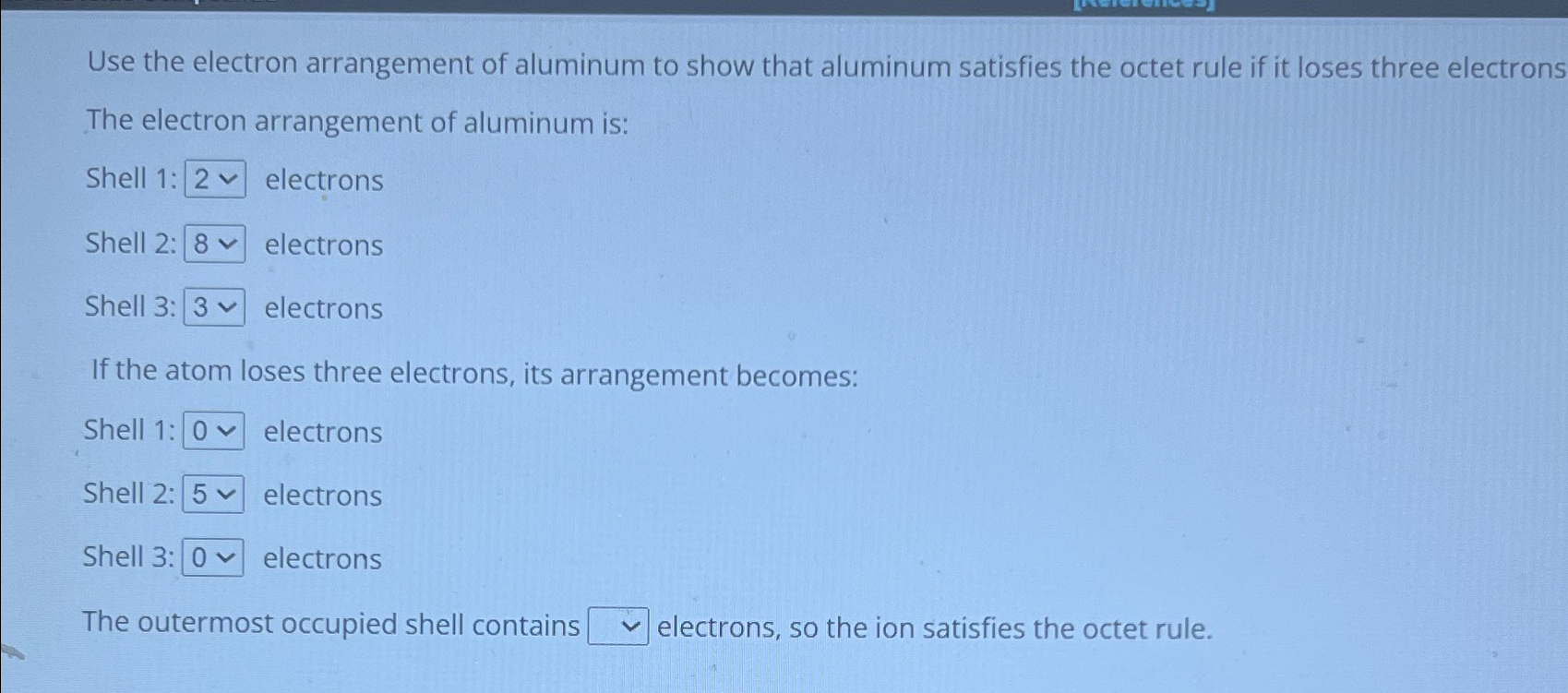 Solved Use the electron arrangement of aluminum to show that | Chegg.com