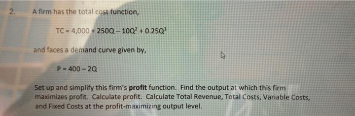 Solved Find the AR and MR functions, given the TR function, | Chegg.com