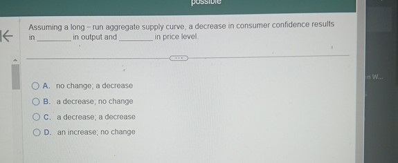 Solved Assuming a long - ﻿run aggregate supply curve, a | Chegg.com