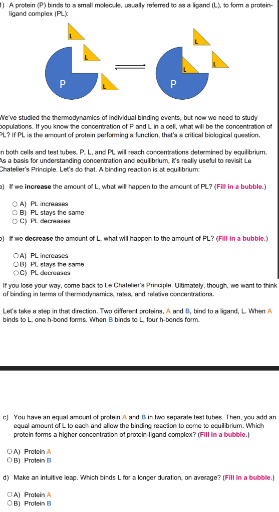 Solved A protein (P) ﻿binds to a small molecule, usually | Chegg.com
