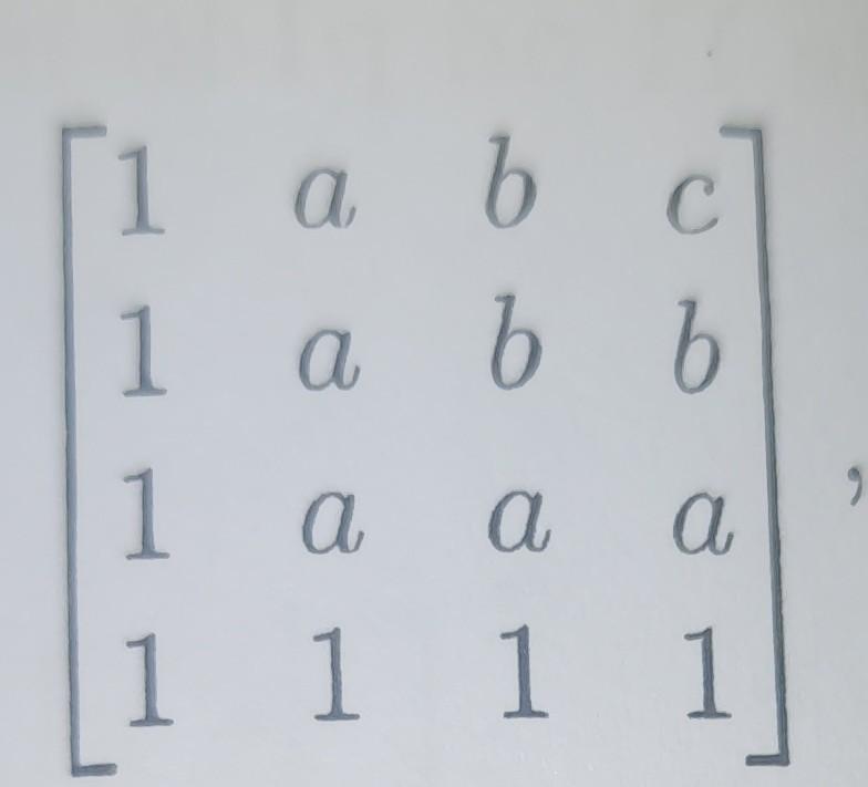 Solved Find And Factorise The Determinant Using Of The