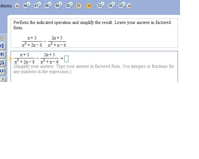 Solved Perform the indicated operation and simplify the | Chegg.com