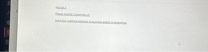 Solved Creating Ajournal You Are Going To Create A Journal Chegg