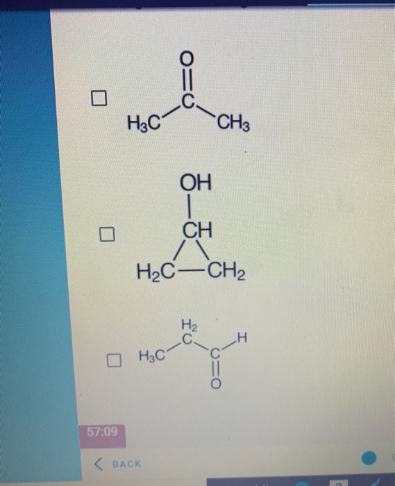 Solved Identify the structures that share the molecular | Chegg.com