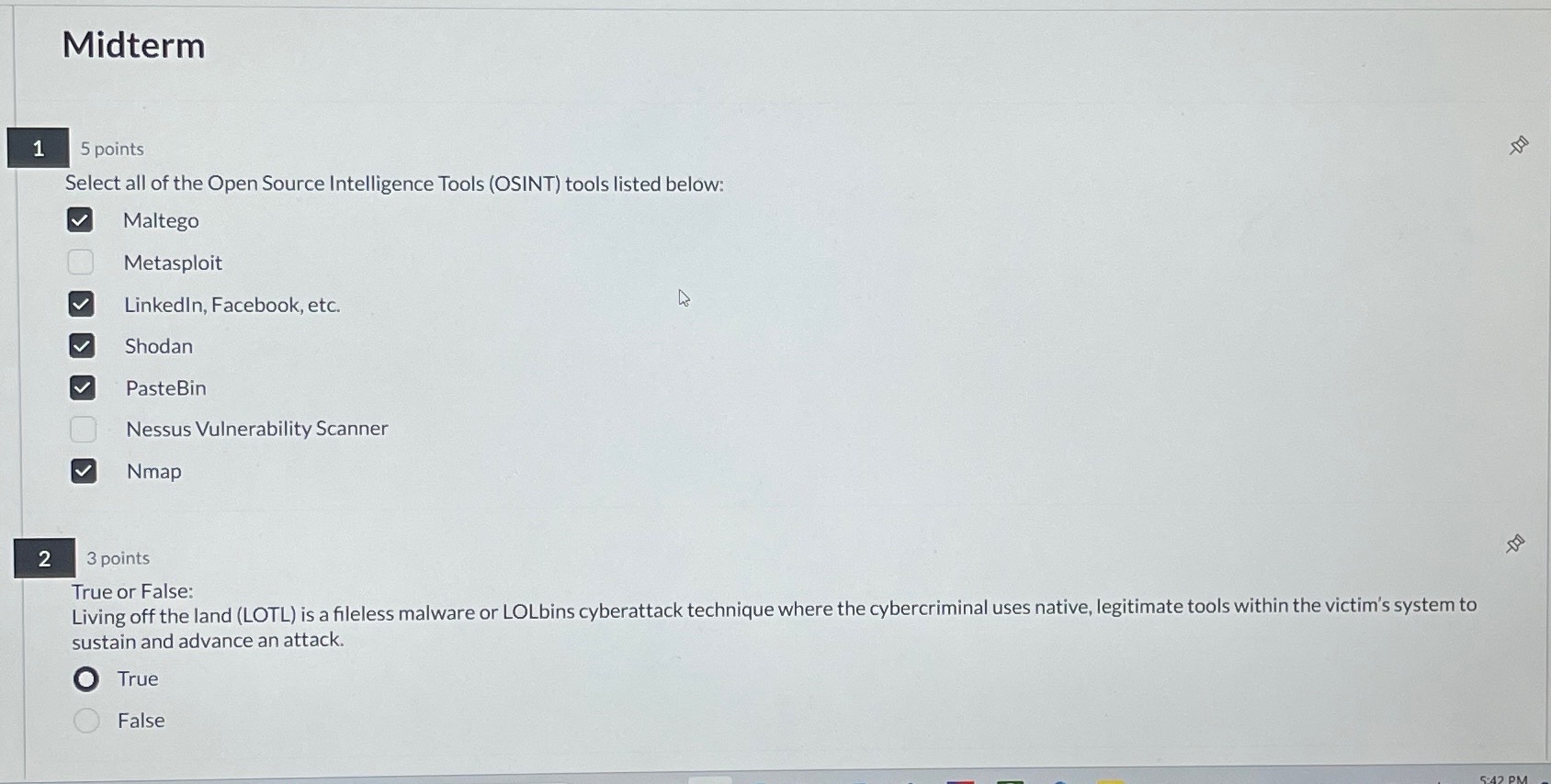 Solved Midterm15 ﻿pointsSelect all of the Open Source | Chegg.com