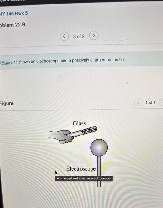 Solved (Figure 1) shows an electroscope and a positively | Chegg.com