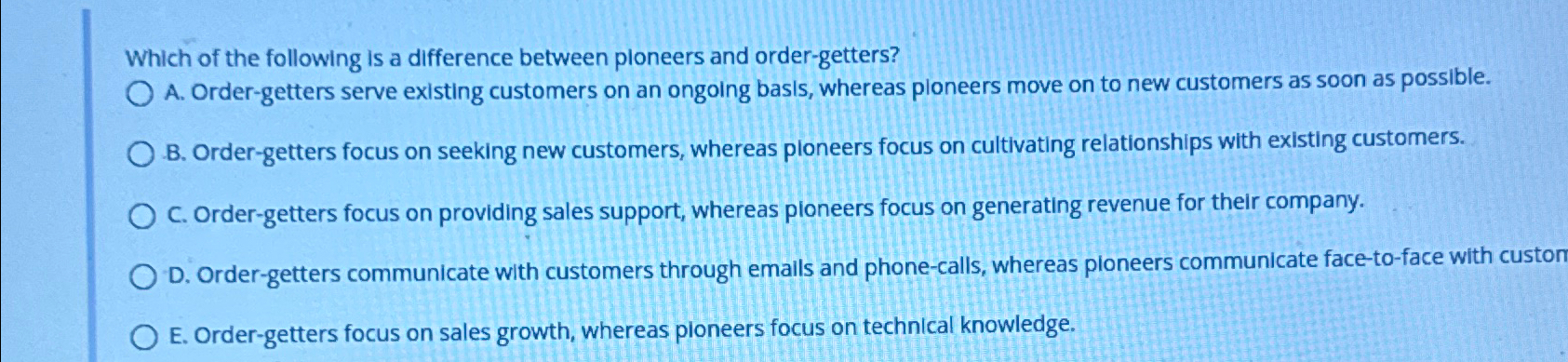 Solved Which of the following is a difference between | Chegg.com