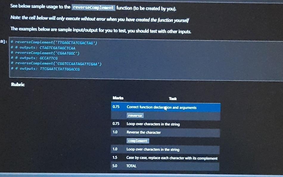 Solved The reverse complement of a nucleotide sequence (an | Chegg.com