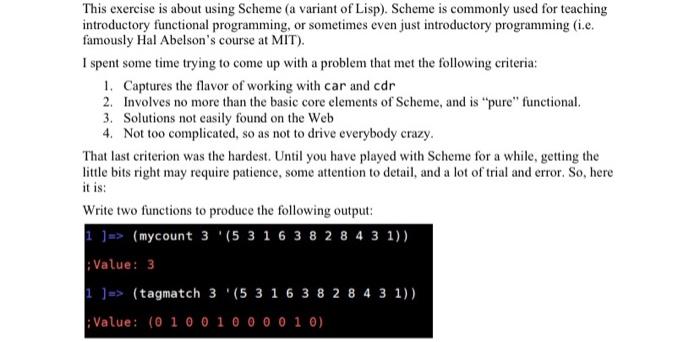 Solved Use an editor, and then in Scheme, use (load | Chegg.com