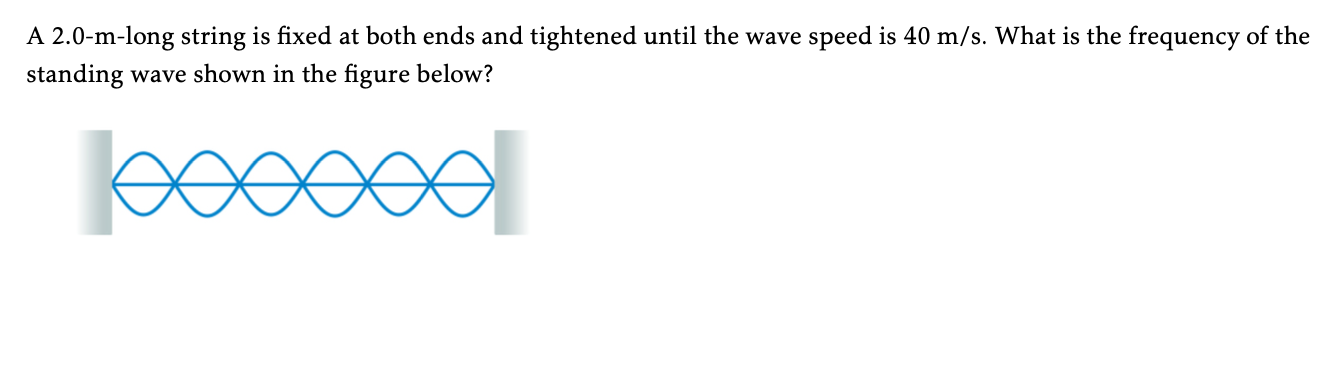 Solved A 2.0-m-long string is fixed at both ends and | Chegg.com