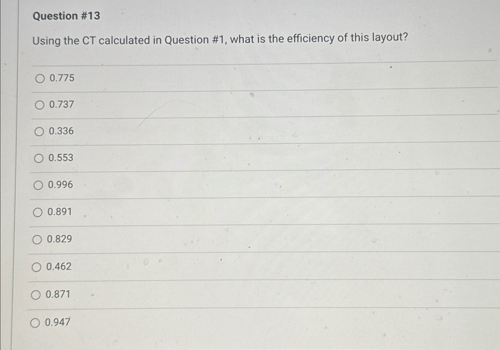 Solved Question #13Using the CT calculated in Question #1, | Chegg.com