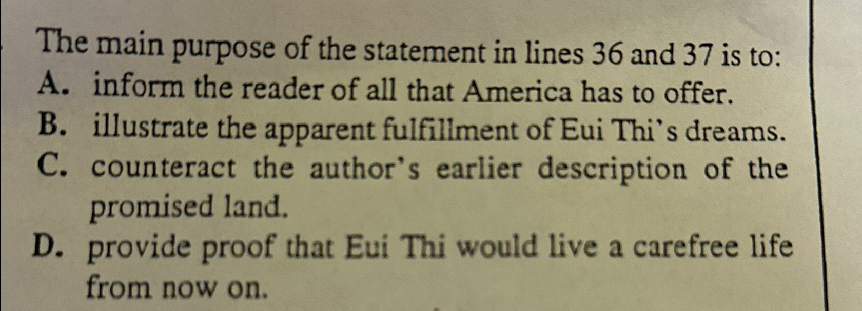 Solved The main purpose of the statement in lines 36 ﻿and 37 | Chegg.com
