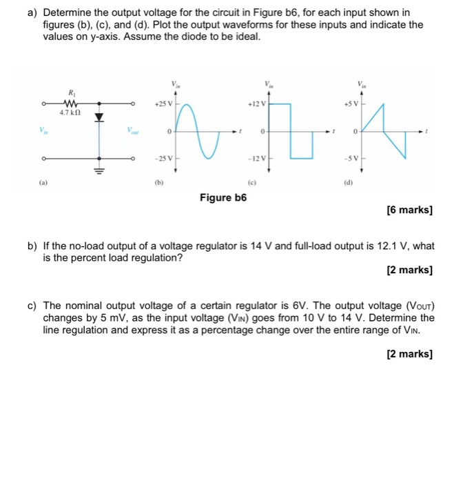 Solved a) Determine the output voltage for the circuit in | Chegg.com