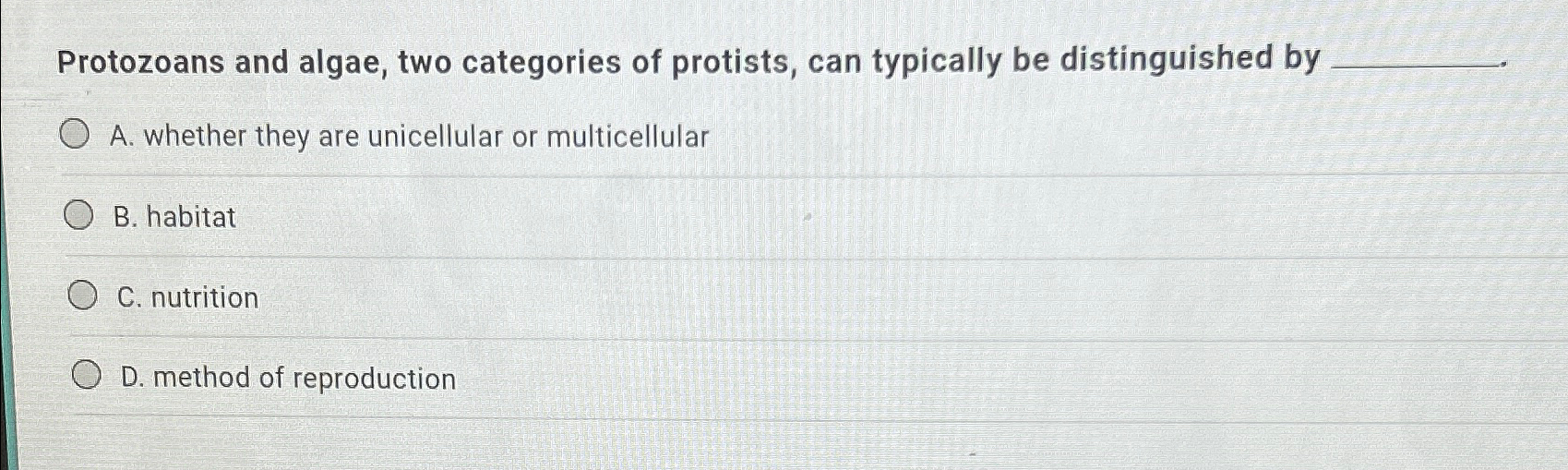 Solved Protozoans and algae, two categories of protists, can | Chegg.com