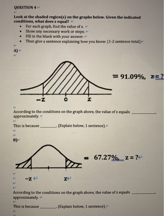 Solved QUESTION 4 Look at the shaded region(s) on the graphs | Chegg.com