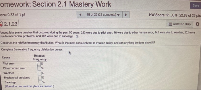 Solved Omework Section 2 1 Mastery Work Save Ore 0 83 Of 1