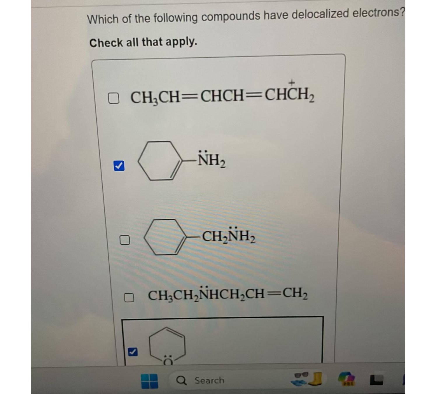 Solved Which of the following compounds have delocalized | Chegg.com