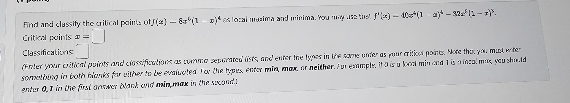 Solved Find and classify the critical points of | Chegg.com