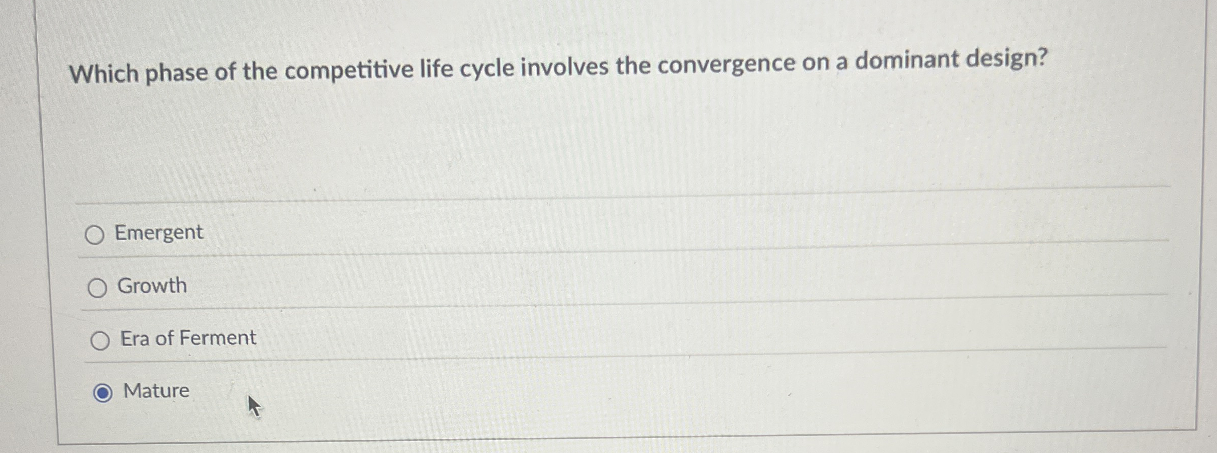 Solved Which phase of the competitive life cycle involves | Chegg.com
