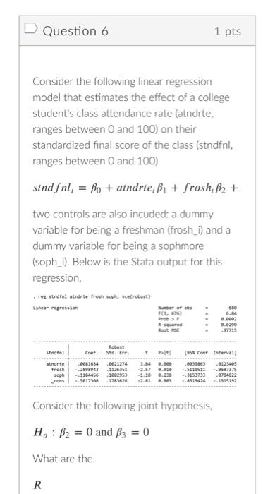 Solved Consider the following linear regression model that | Chegg.com