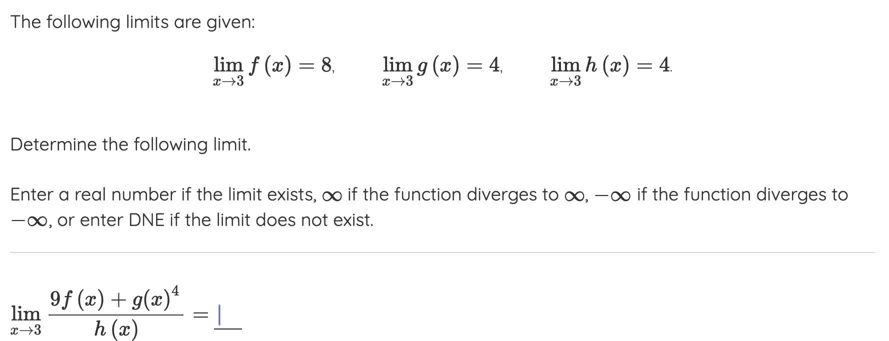 Solved The following limits are | Chegg.com