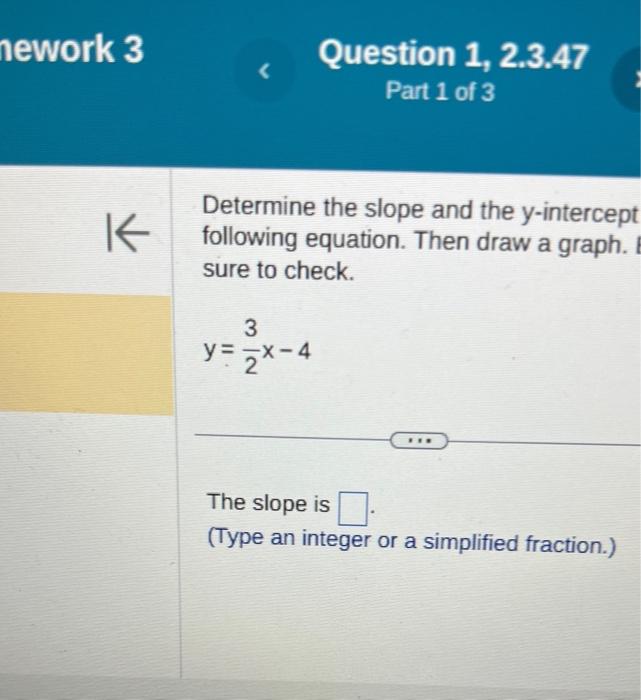 Solved Determine the slope and the y-intercept following | Chegg.com