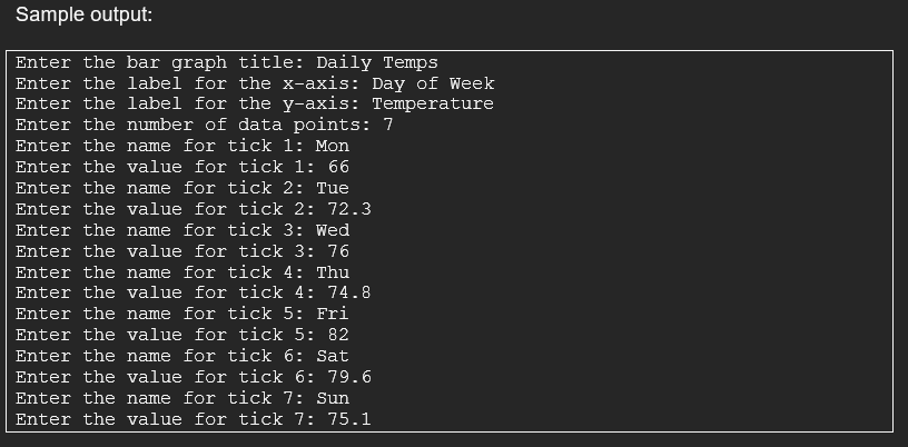 Solved MATPLOTLIBThis problem will test your ability to use | Chegg.com