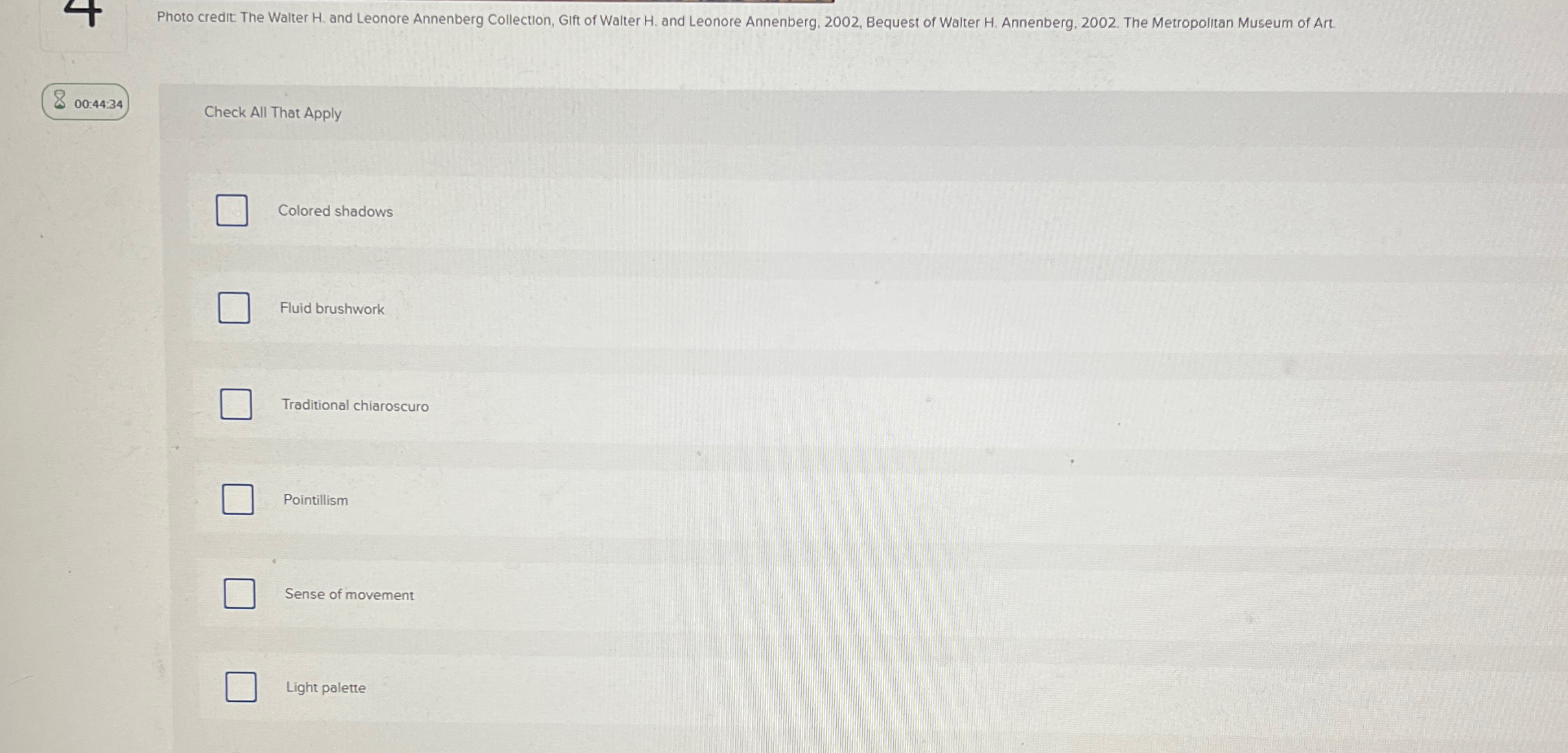 Solved Photo credit The Walter H. ﻿and Leonore Annenberg | Chegg.com