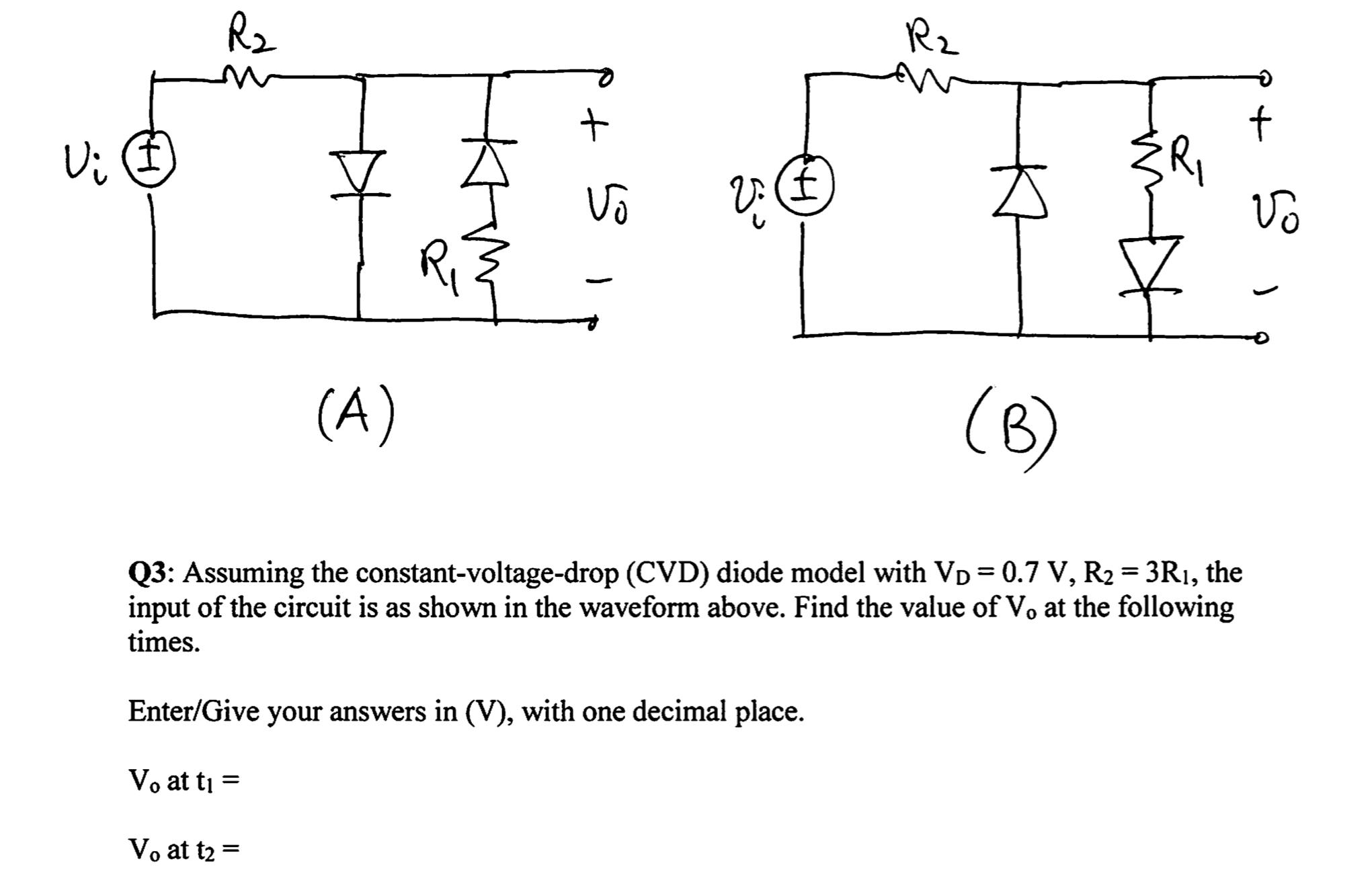 Solved (D)Q3: Assuming the constant-voltage-drop (CVD) | Chegg.com