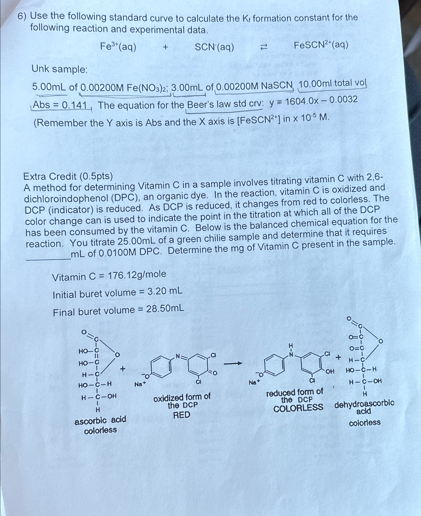 Solved Use the following standard curve to calculate the Kf | Chegg.com