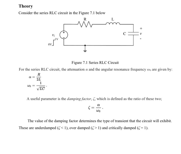 Solved Prelab 1. Calculate the angular resonance frequency | Chegg.com