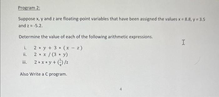 Solved Suppose x,y and z are floating-point variables that | Chegg.com