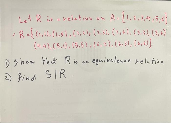 Solved 3.16. Let S={1,2,3,4,5,6}. Determine which of the | Chegg.com