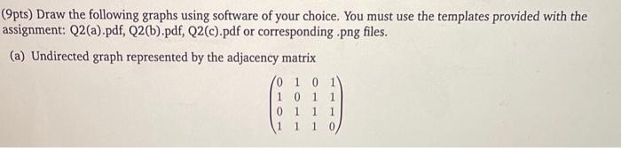Solved 9pts) Draw the following graphs using software of | Chegg.com
