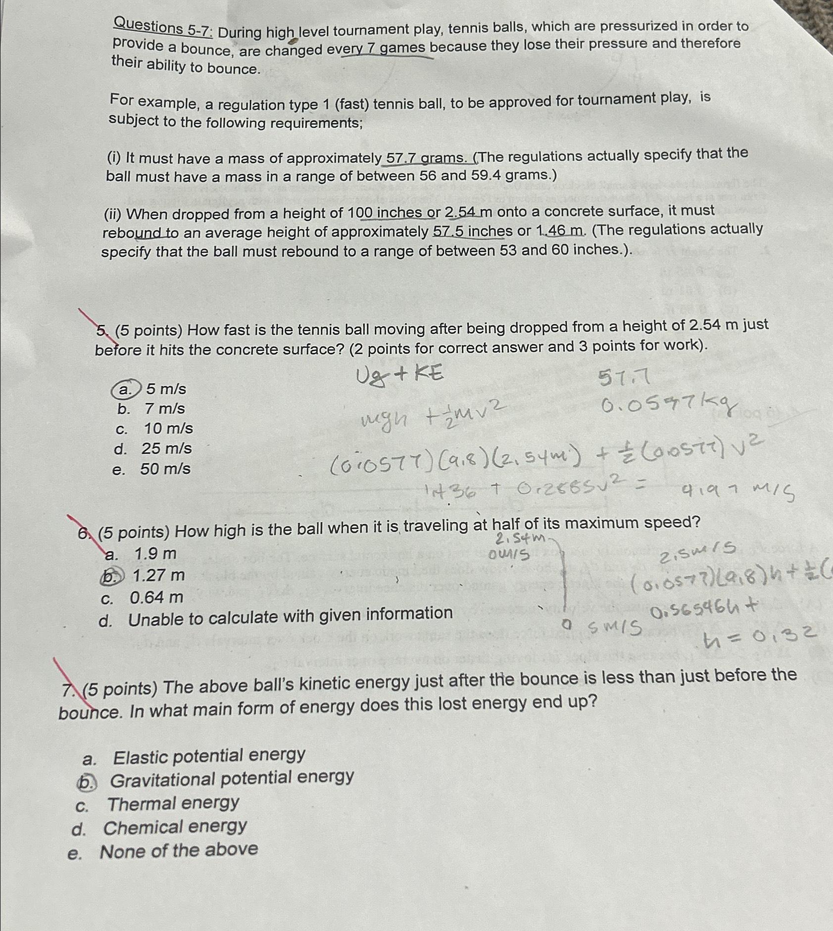 Solved Questions 5-7: During high level tournament play, | Chegg.com