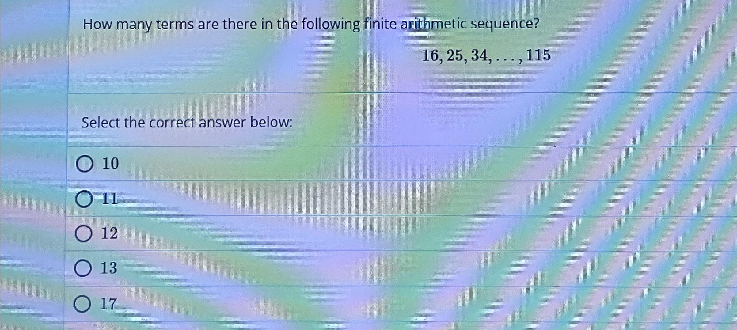 Solved How many terms are there in the following finite | Chegg.com