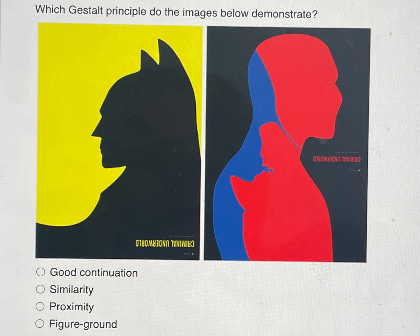 Solved Which Gestalt principle do the images below | Chegg.com